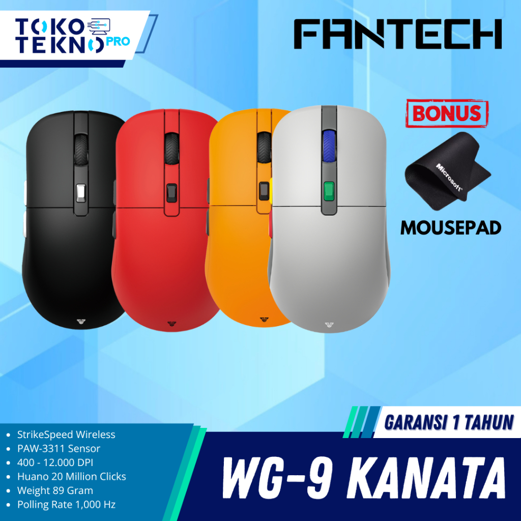 Jual Fantech KANATA WG9 / WG9-S / WG 9S Kanata S Wireless Gaming Mouse ...