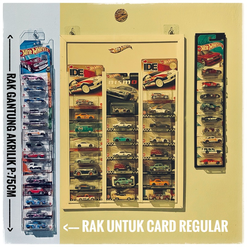 Jual RAK DISPLAY GANTUNG AKRILIK BENING UNTUK HOTWHEELS CARD REGULER ...