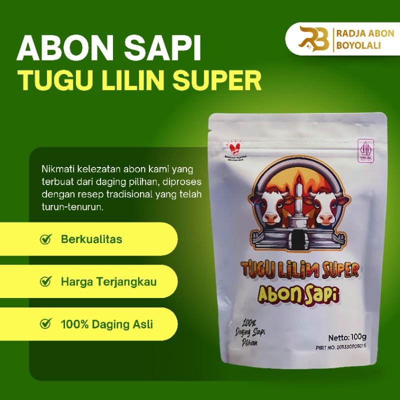 Jual ABON SAPI CAP TUGU LILIN SUPER 100G | Shopee Indonesia