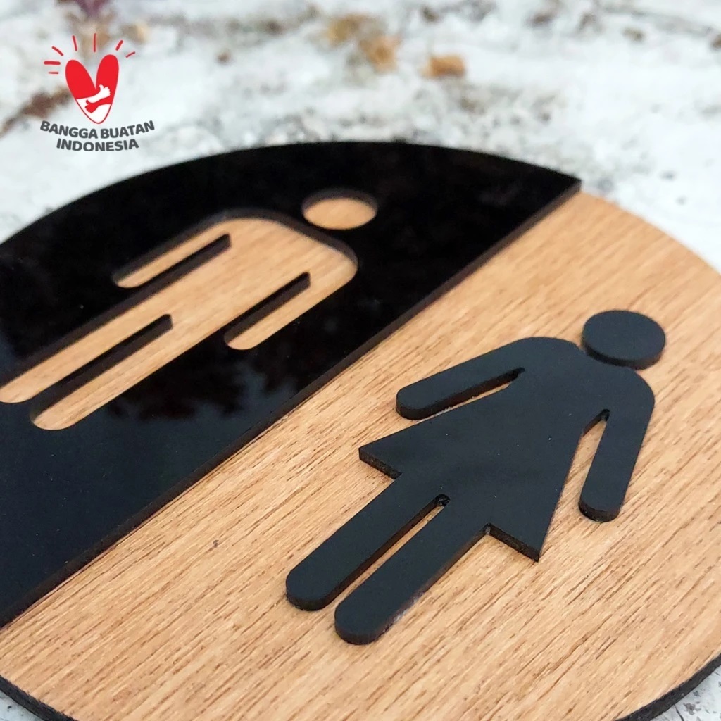 Jual Papan Tanda Sign Board Toilet Akrilik Kayu | Shopee Indonesia