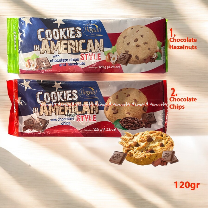 Jual Bogutti 120gr Cookies In America Style Chocolate Chips Original ...