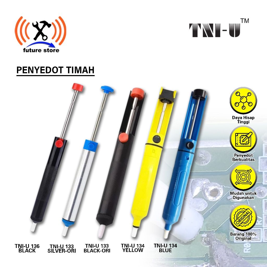 Jual PENYEDOT TIMAH TNI-U 133/134/136 SILVER ORIGINAL - Desoldering ...