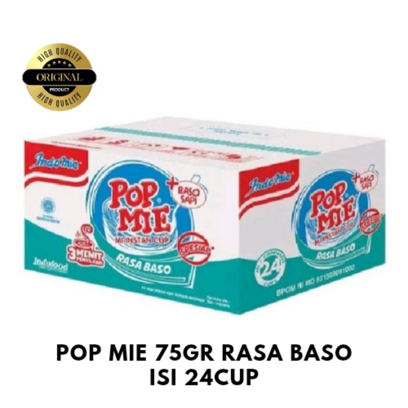 Jual Pop Mie Besar 1 Dus Isi 24 x 75gr Rasa Baso | Shopee Indonesia