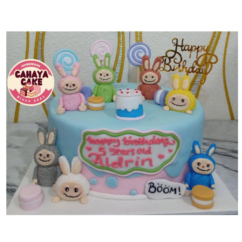 Jual Labubu Custom Cake / Kue Ulang Tahun Viral / Kue Ultah Anak Perempuan / Labubu Cake ...