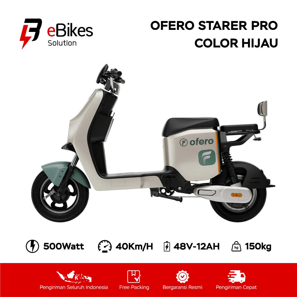 Jual Sepeda Motor Listrik Ofero Stareer Pro 500 Watt Electric E Bike | Shopee Indonesia
