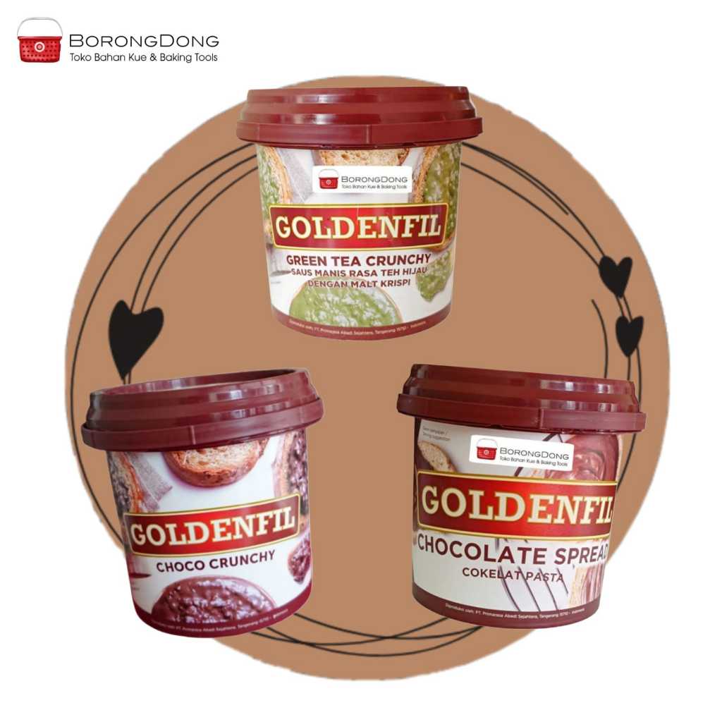 Jual GOLDENFIL Choco Crunchy / Choco Spread / Greentea Crunchy ...