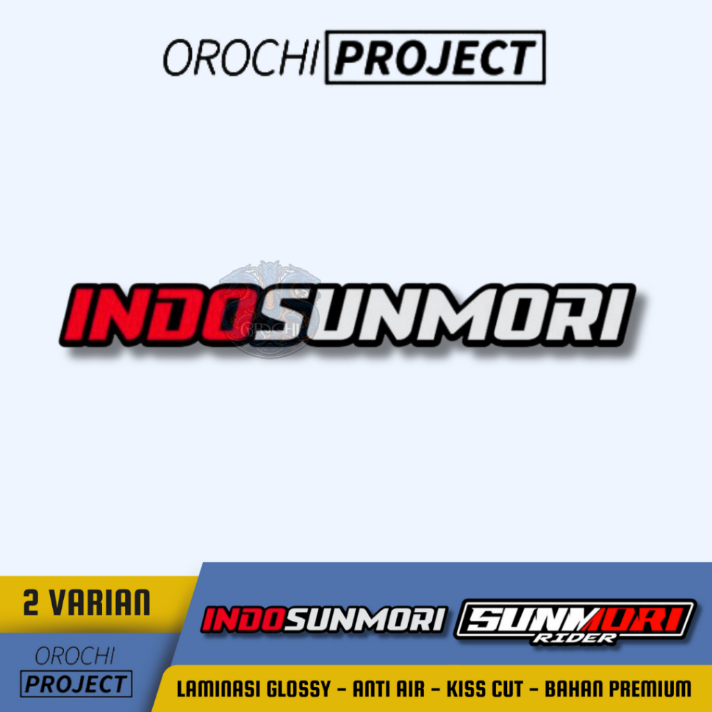 Jual Sticker Stiker Brand Logo Indo Sunmori Rider Vinyl Glossy Anti Air ...