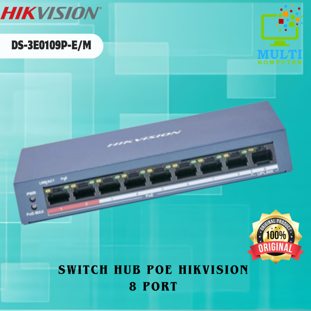 Jual SWITCH HUB POE HIKVISION 8 PORT DS-3E0109P-E/M | Shopee Indonesia
