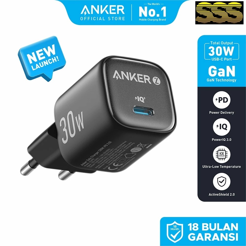 Jual Anker Zolo Mini Gan Charger Fast Charging 30W PD PPS USB Type C - A2698 | Shopee Indonesia