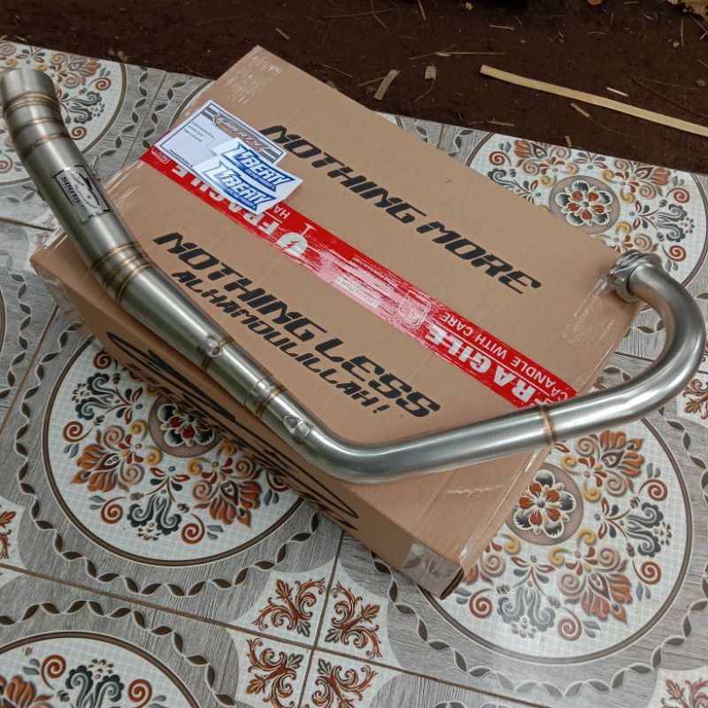 Jual Pipa leher knalpot CRF 150l WR155 KLX 150bf D-Tracker type bending ...