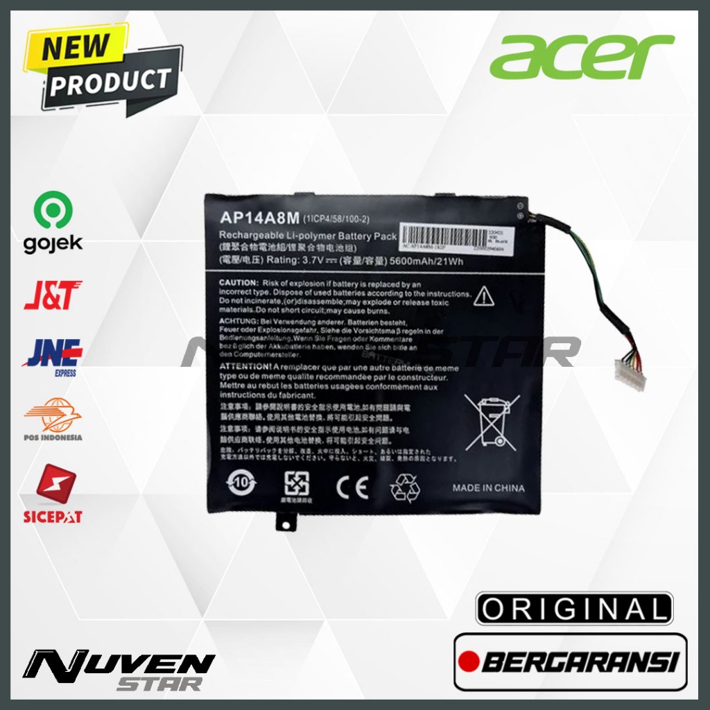 Jual Original Baterai Laptop ACER Swift 5 AP14A8M | Shopee Indonesia