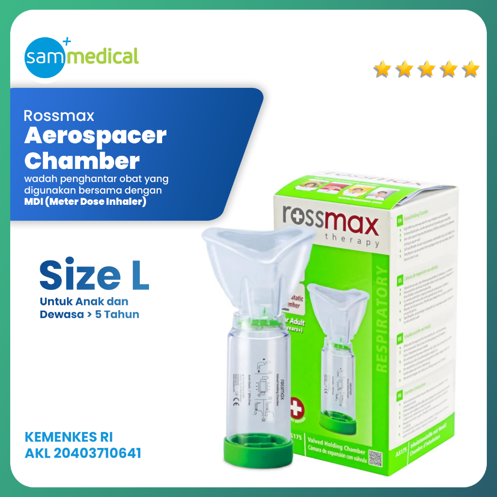 Jual Rossmax Aerospacer Aerochamber Spacer Asma (L) Large (di atas 5 ...