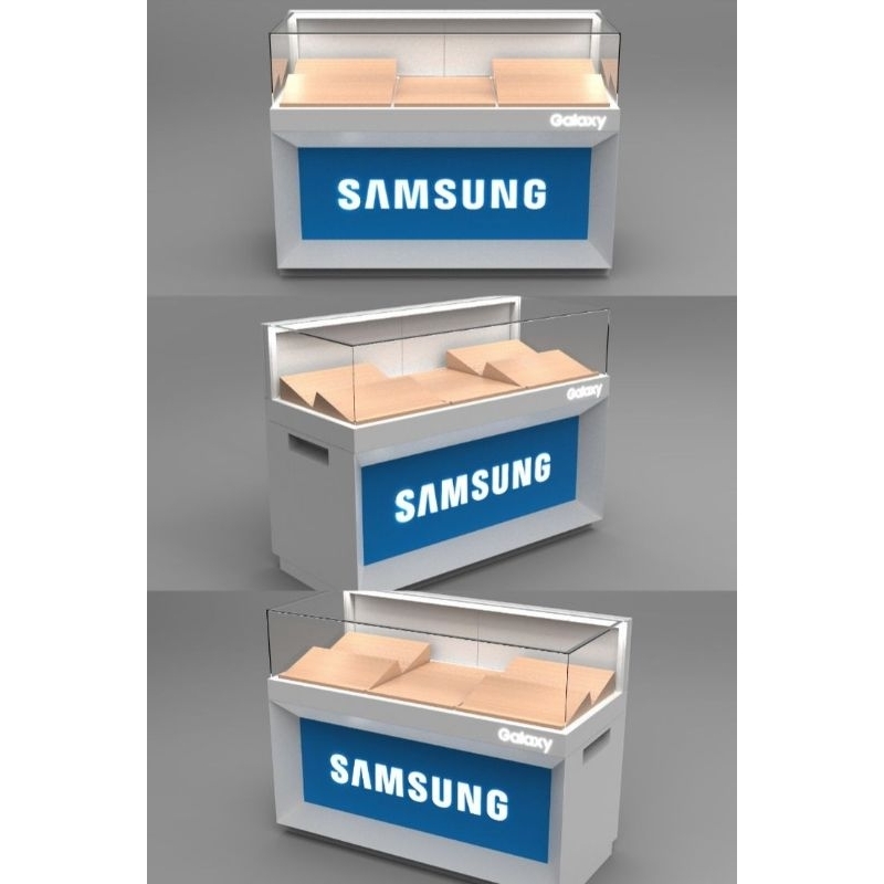 Jual MEJA DISPLAY COUNTER HANDPHONE SAMSUNG PLYWOOD 9mm | Shopee Indonesia