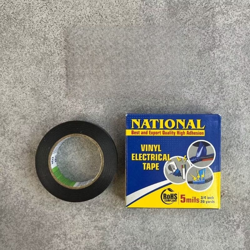 Jual ISOLASI LAKBAN SELOTIP LISTRIK VINYL ELECTRICAL TAPE NATIONAL 3/4 ...