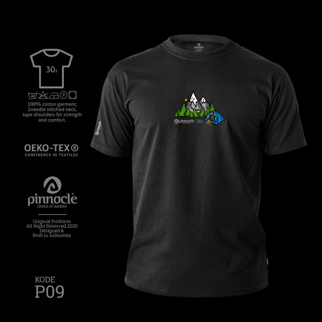 Jual Pinnacle T-shirt Mountain Camp Black | Shopee Indonesia