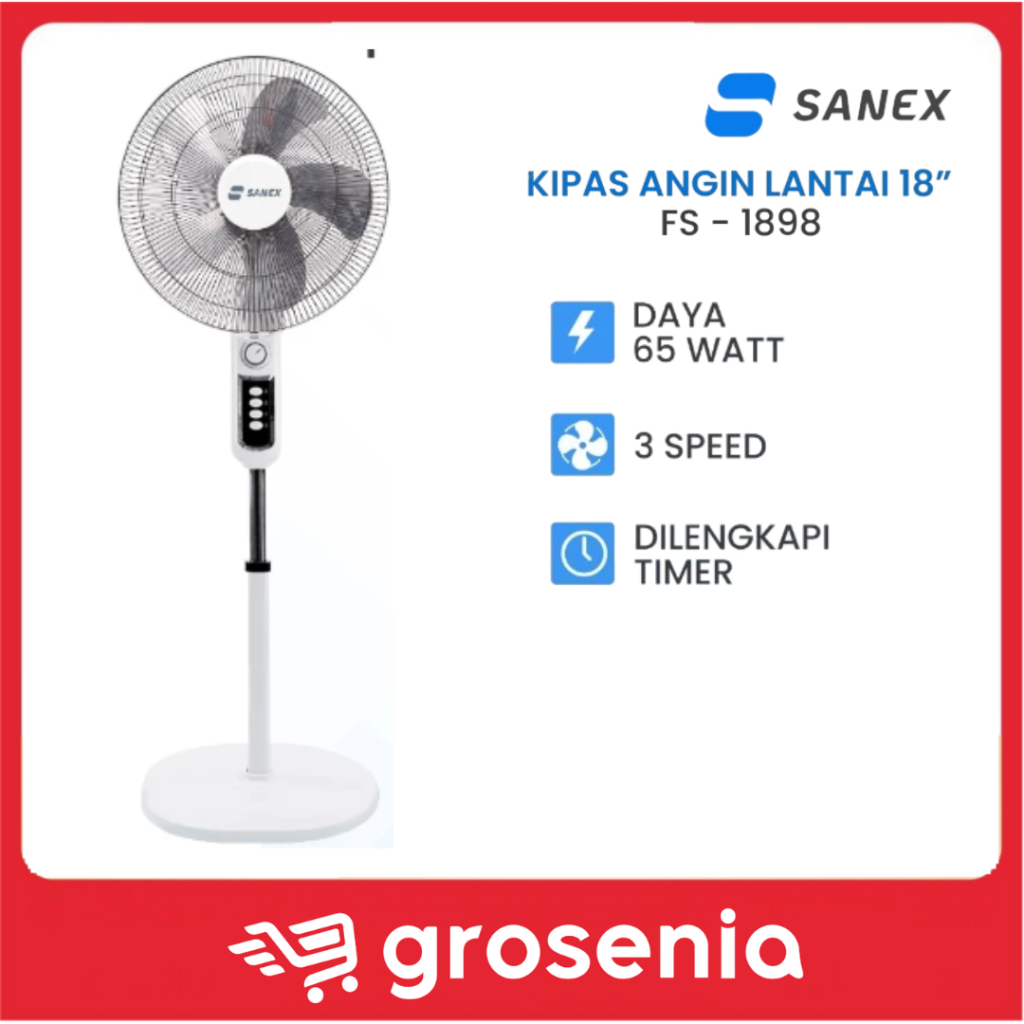 Jual SANEX Kipas Angin Standing 18 Inch FS-1898 | Shopee Indonesia