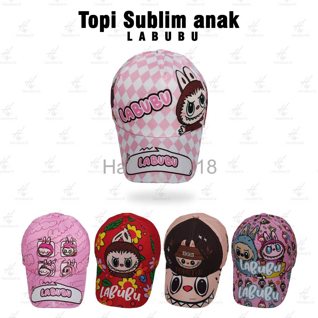 Jual Topi Sublim anak labubu / Topi labubu / Topi Anak labubu | Shopee ...