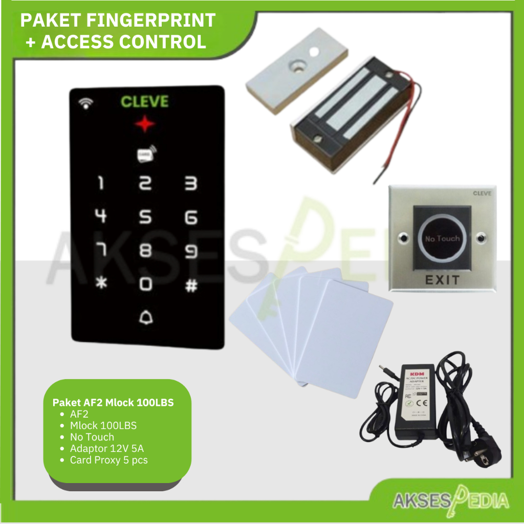 Jual Paket Fingerprint Akses Door AF2 Standalone Pintu Kayu & Aluminium ...