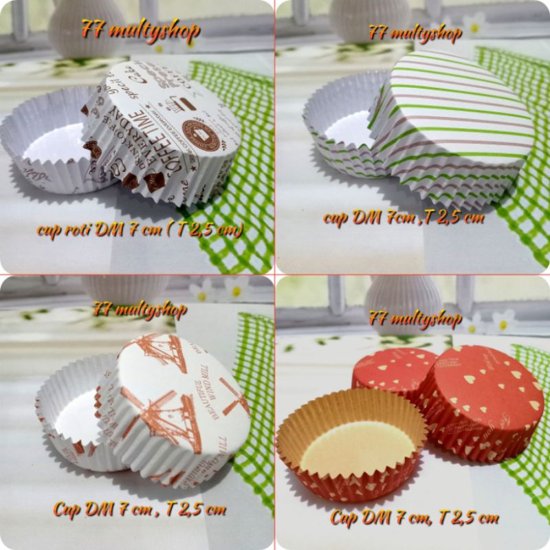 Jual cup roti laminasi Bulat DM 7 CM ( Tinggi 2,5 cm ) VARIAN isi 100 / ...