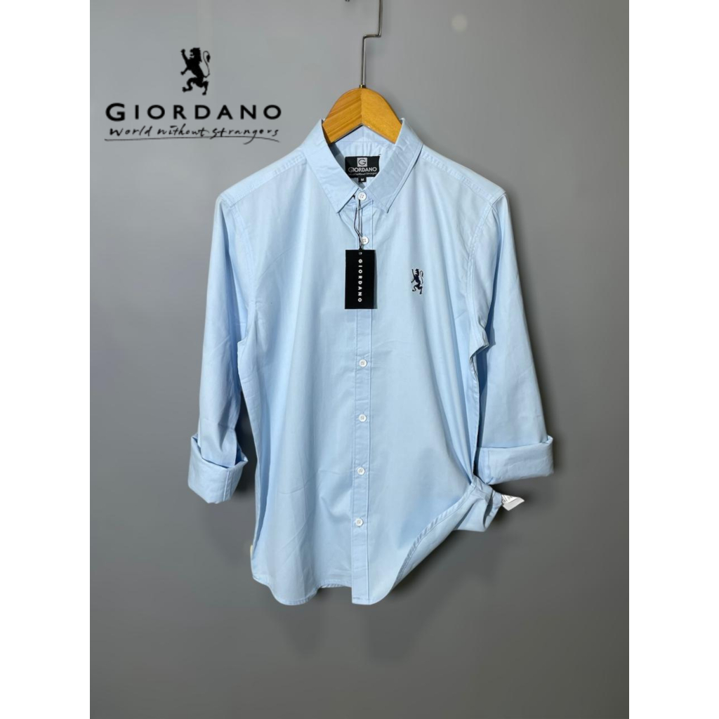Jual Giordano||Kemeja Pria Lengan Panjang 3D Slim-Fit Elegan Minimalis ...
