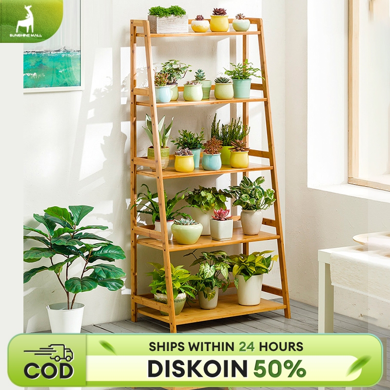 Jual Rak Bunga Rak standing pot Susun Rak serbaguna Rak Bambu stand ...