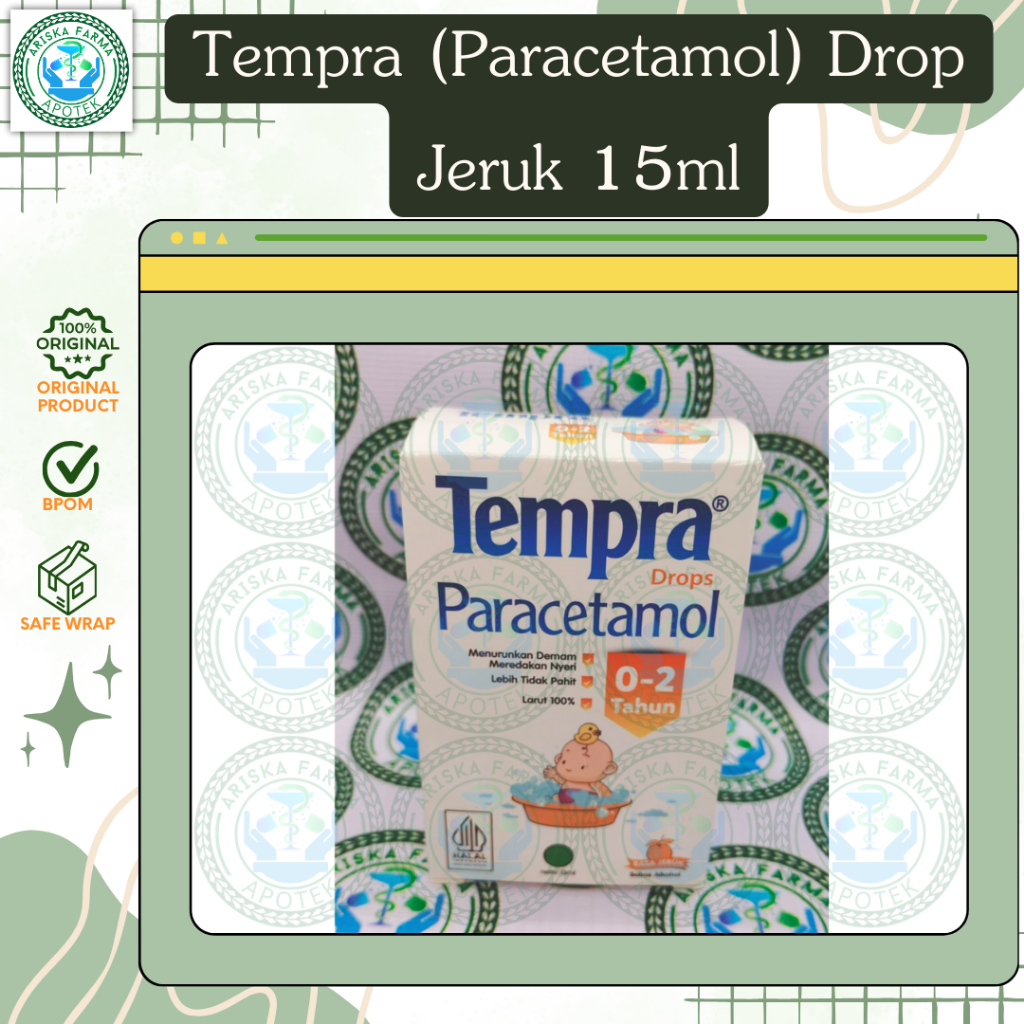 Jual Tempra (Paracetamol) Drop Jeruk 15ml per botol | Shopee Indonesia