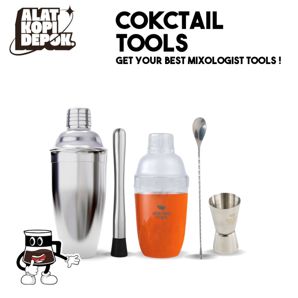 Jual Alat Mixologist Bartender Shaker Stainless Plastik Jigger Mudller ...