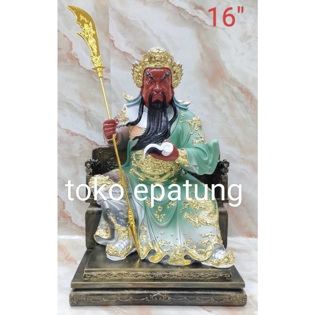 Jual patung dewa kwan kung / kwan kong / guan yu - fiber 16 inch - qing ...