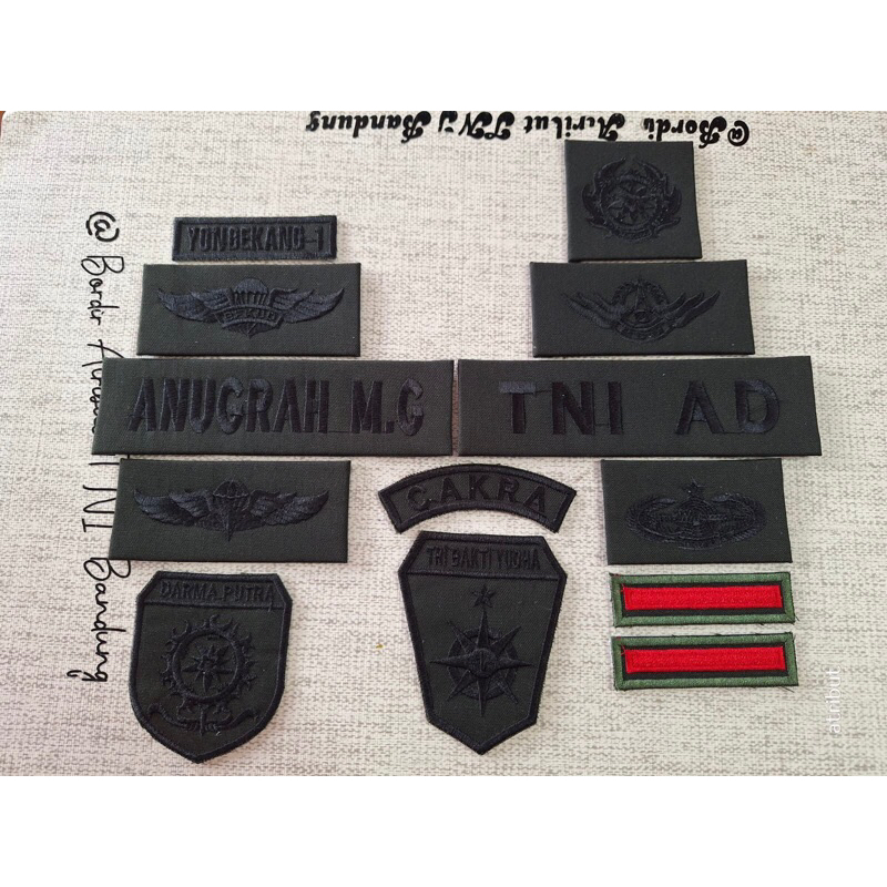 Jual BORDIR ATRIBUT PAPAN NAMA PDL TNI MIKA BIASA | Shopee Indonesia