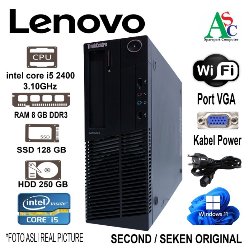 Jual CPU Lenovo ThinkCentre Slim Core i5 Ram 8Gb SSD HDD | Shopee Indonesia