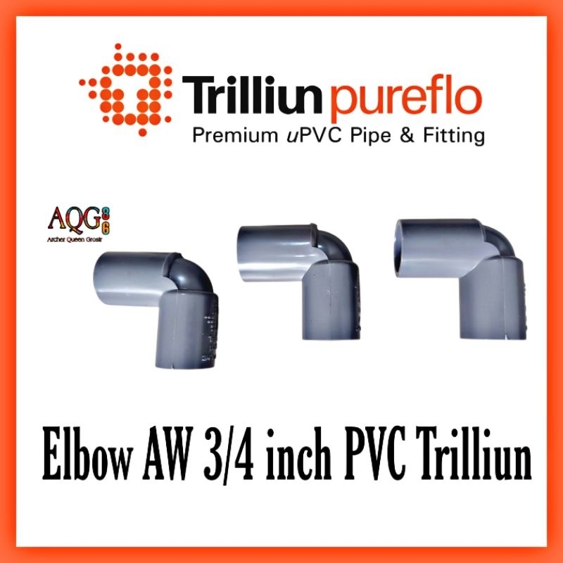 Jual KNEE PVC 3/4" TRILLIUN PUREFLO - ELBOW SAMBUNGAN PIPA AIR PVC 3/4 ...