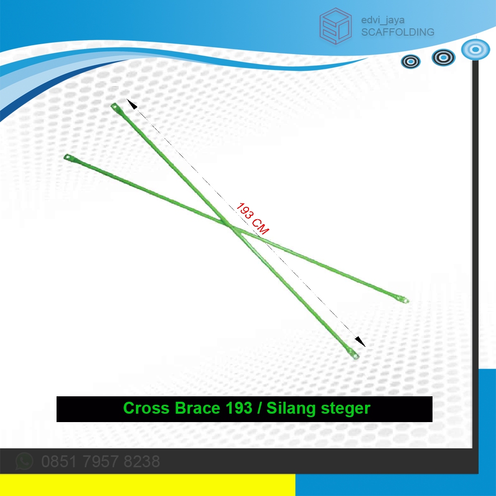 Jual CROSS BRACE SCAFFOLDING 193 CM UNTUK LADDER FRAME 90 / Silangan ...