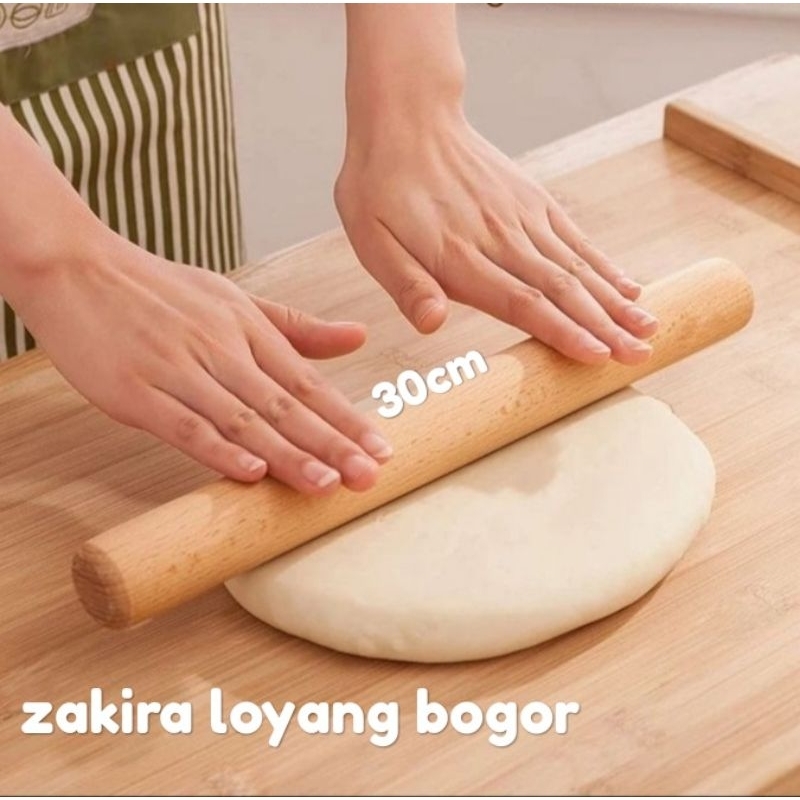 Jual Rollpin kayu perata kue panjang 30cm {1pcs) | Shopee Indonesia