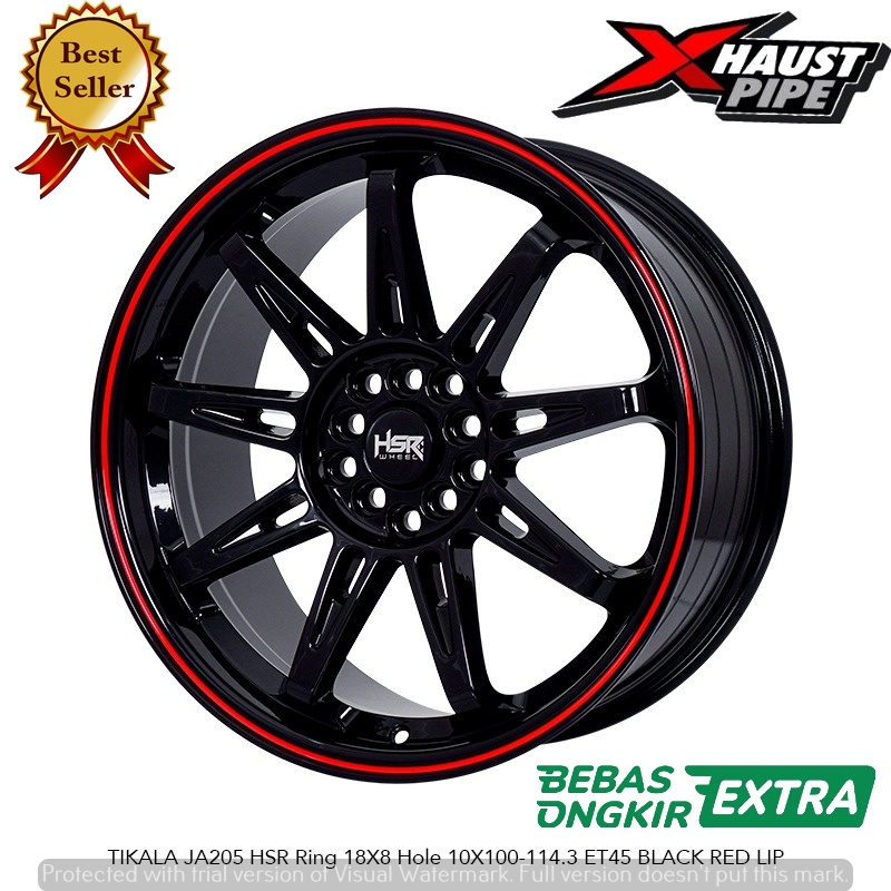 Jual Velg Racing Rata Body Original HSR TIKALA Ring 18 HoLE 5X100-5X114.3 Cocok Untuk Mobil New ...