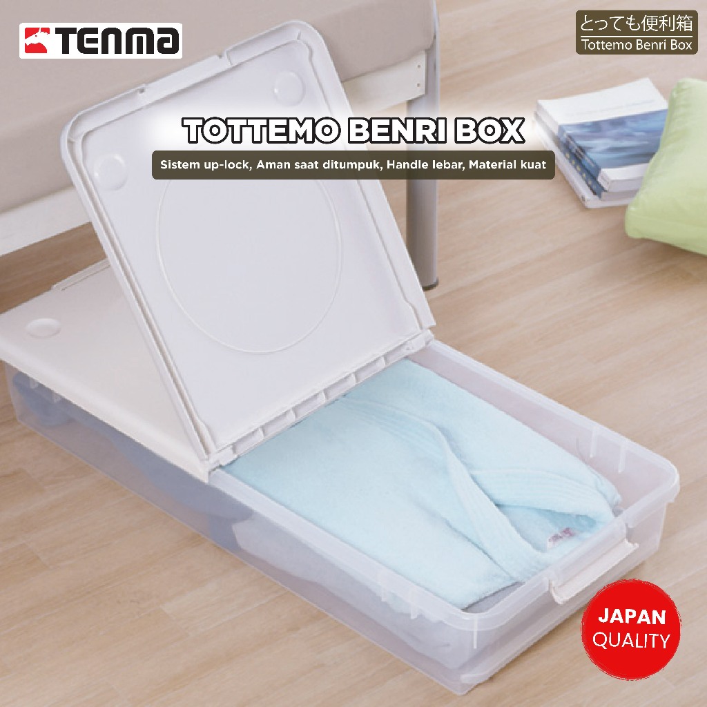 Jual TENMA Container Box Japan Quality Kotak Penyimpanan Panjang 49L Tottemo Benri Box 45S Long ...