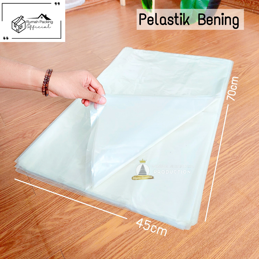 Jual 1 Kg Plastik Bening 45 x 75 Cm Pelastik Laundry Plastik Pembungkus ...