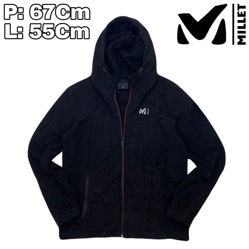 Jual J76 Jaket Tebal Sherpa Polar Outdoor Millet Black Woll Hoodie ...