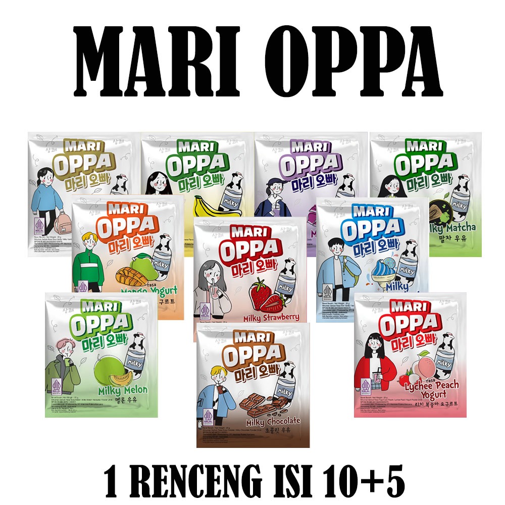 Jual MINUMAN MARI OPPA RENCENG ISI 10/12 /15 | Shopee Indonesia