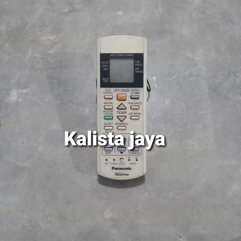 Jual REMOTE REMOT AC PANASONIK INVERTER ECO PATROL E ION A7503564 ...
