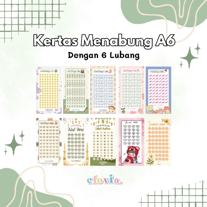 Jual [1 lembar] Template Kertas Menabung A6 Tebal | Shopee Indonesia