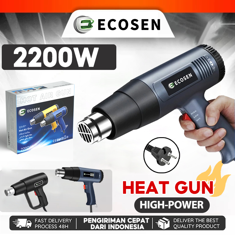 Jual ECOSEN Hot air gun Mesin Pemanas Pistol Angin Panas 2200w Dryer ...