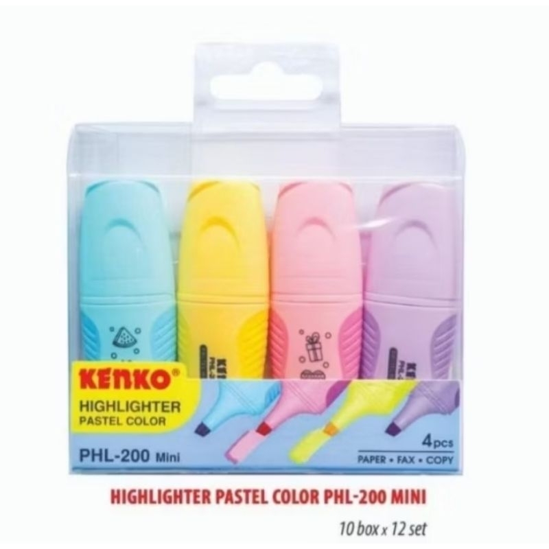 Jual Highlighter Kenko Set Pastel Isi 4pc / Stabilo | Shopee Indonesia