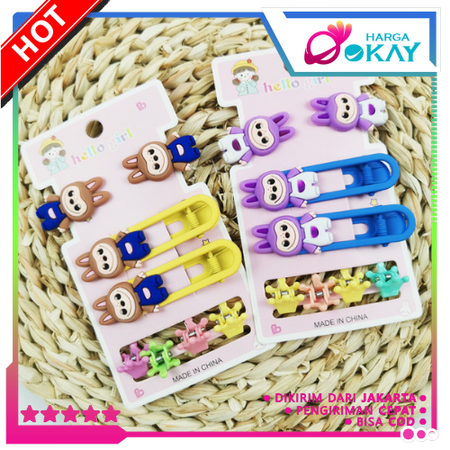 Jual HO Jepit Rambut Anak Perempuan Lucu 8in1 Jepitan Rambut Fashion ...
