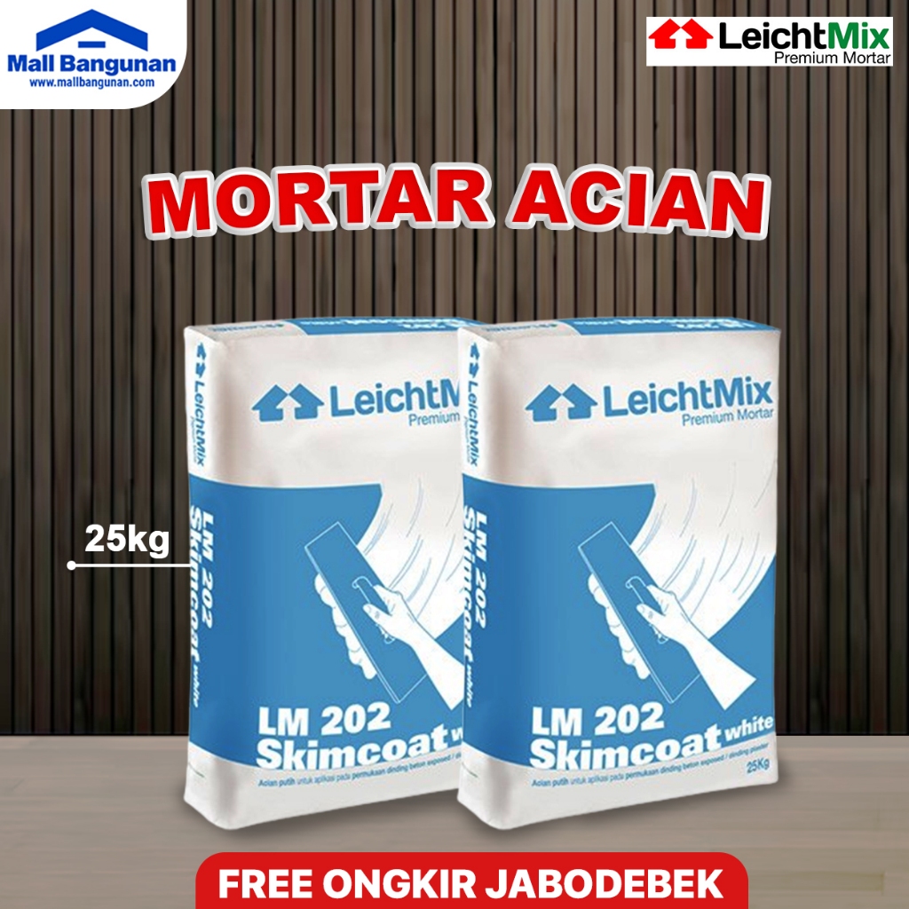 Jual Mortar Semen Acian Plester Putih 25kg - LEICHT MIX LM202 | Shopee Indonesia