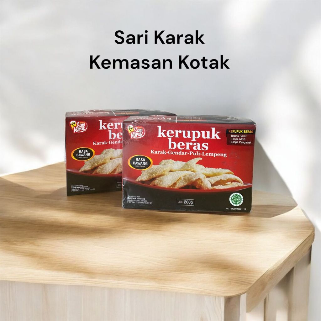 Jual Premium Krupuk Sari Karak Kemasan Kotak Gurih Renyah tanpa ...