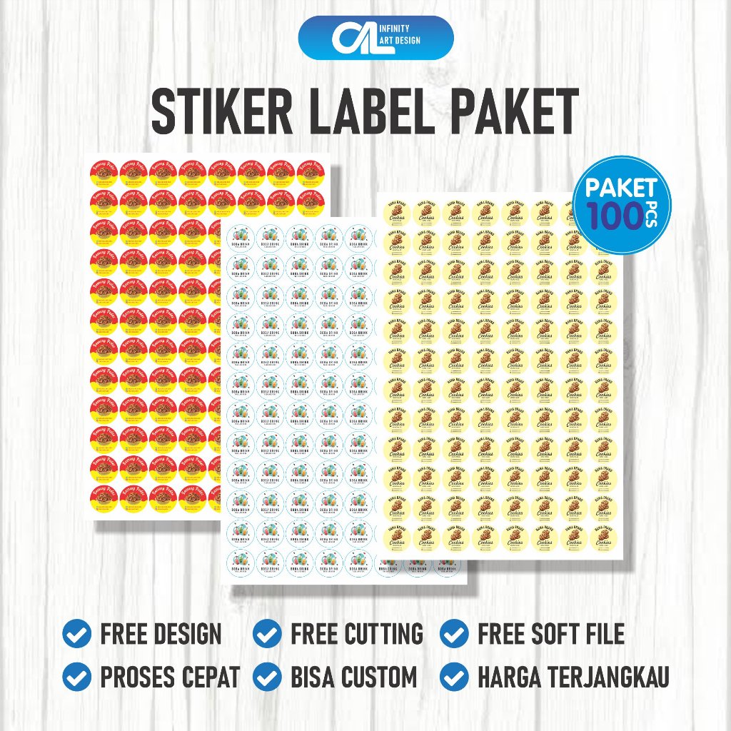 Jual IAD - [ PAKET 100 PCS ] STIKER / STICKER / STIKER LABEL / STICKER ...