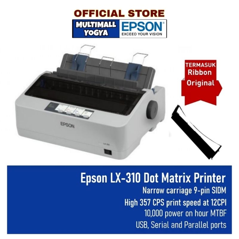 Jual Epson Printer LX-310 Dot Matrix USB Parallel Serial 9-PIN TKDN ...