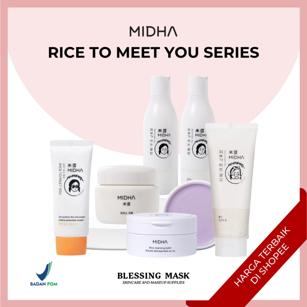 Jual MIDHA Rice Sebum Toner | Cleansing Balm | Milk Lotion | Shopee Indonesia