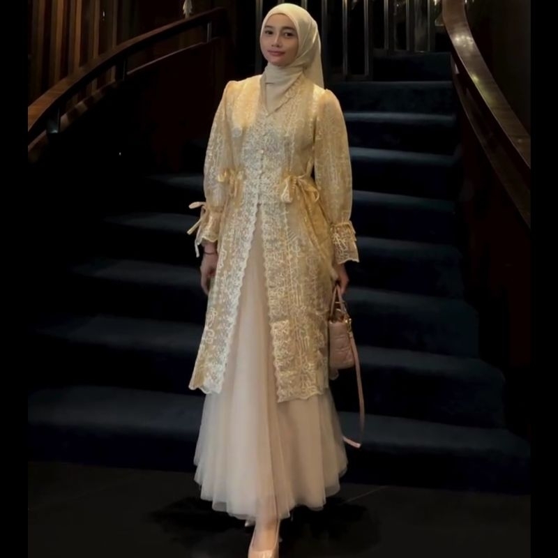 Jual Dahayu outer| Outer tille brukat bordir tali | Lace outer| Kebaya ...