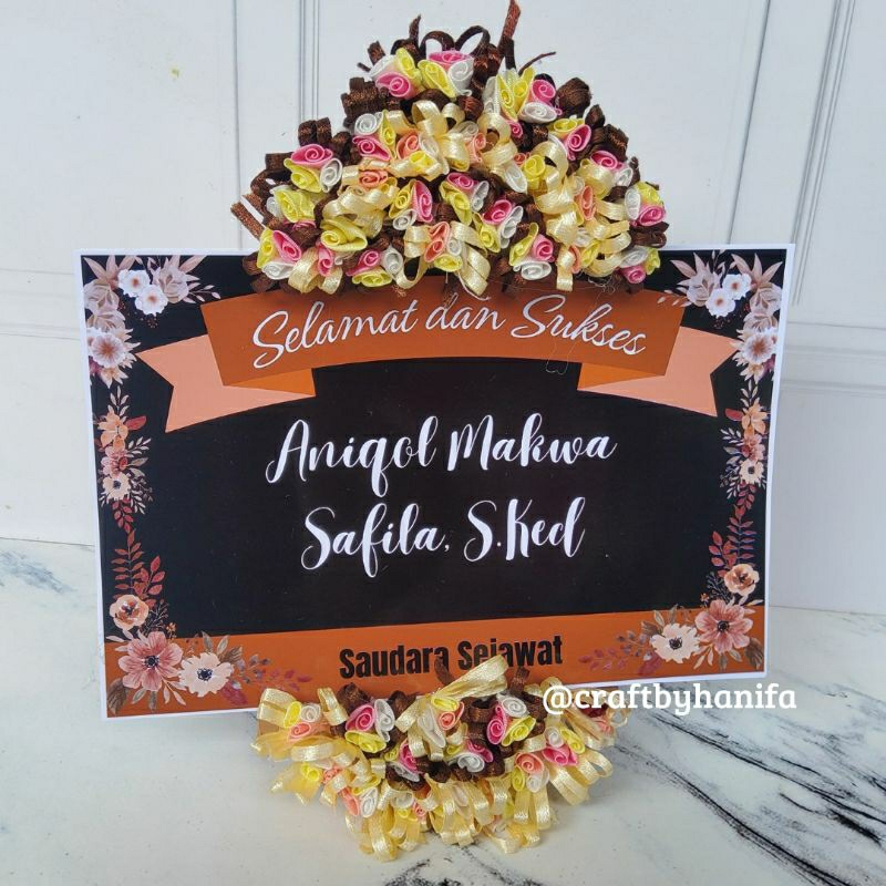 Jual KARANGAN BUNGA MINI / PAPAN BUNGA MINI / KADO WISUDA WEDDING GRAND ...